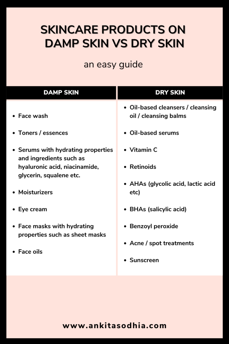What Skincare Products To Apply On Damp Skin vs. Dry Skin | Ankita ...